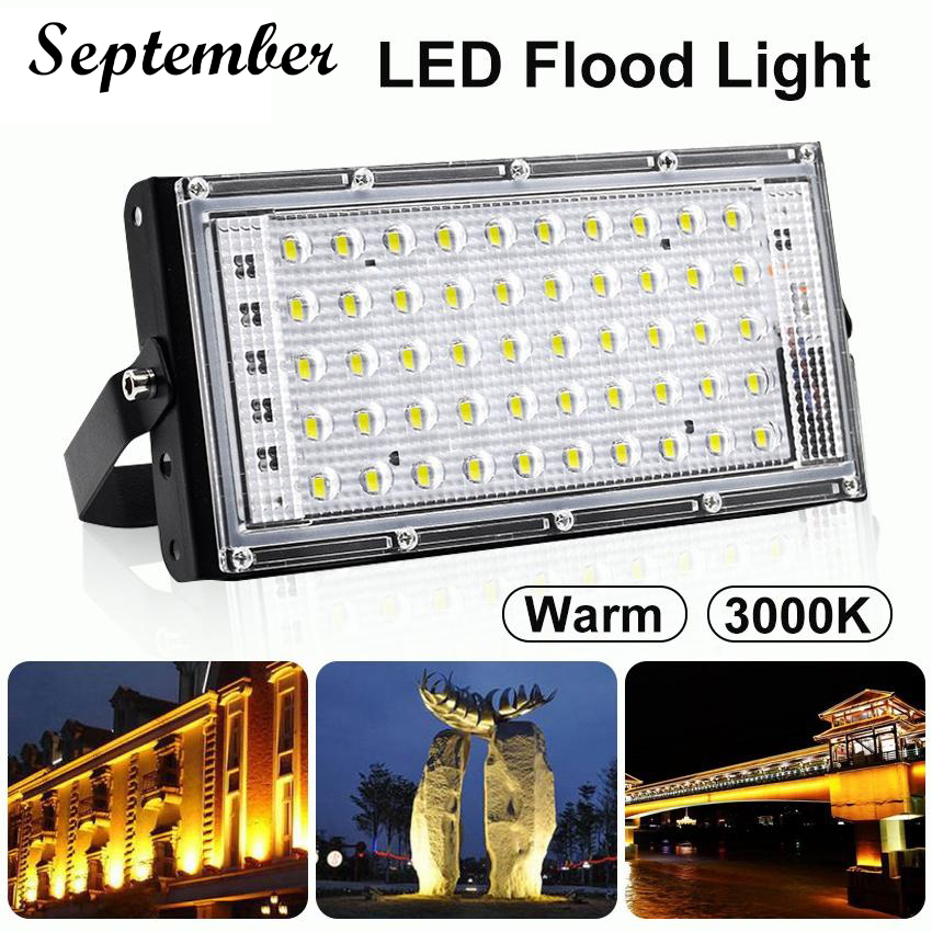 50W Led Flood Light AC 220V 230V 240V Outdoor Floodlight Spotlight IP65 Waterproof LED Street ...