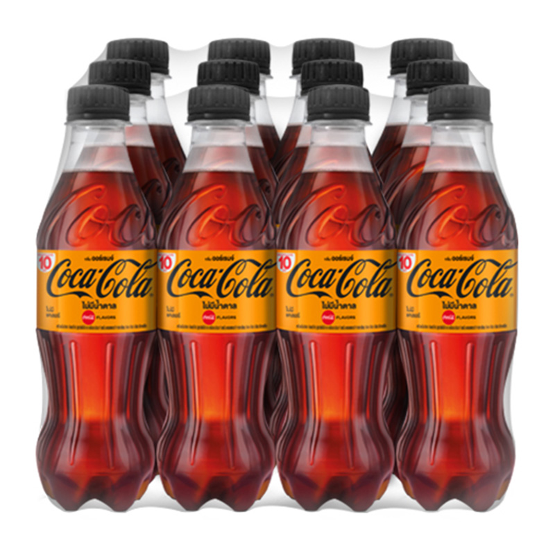 พร้อมส่ง! โค้ก น้ำอัดลม สูตรไม่มีน้ำตาล กลิ่นส้ม 330 มล. แพ็ค 12 ขวด ...