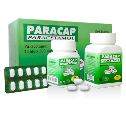 พาราแคพ พาราแคป 500 มก. พาราเซตามอล 100 เม็ด 1 กระปุก PARACAP 500 mg ...