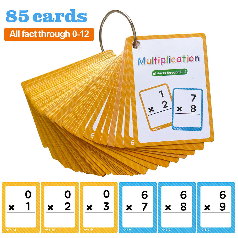 แฟลชการ์ด Multiplication Math Flash Card (All Facts 0-12) บัตรคำศัพท์ ...