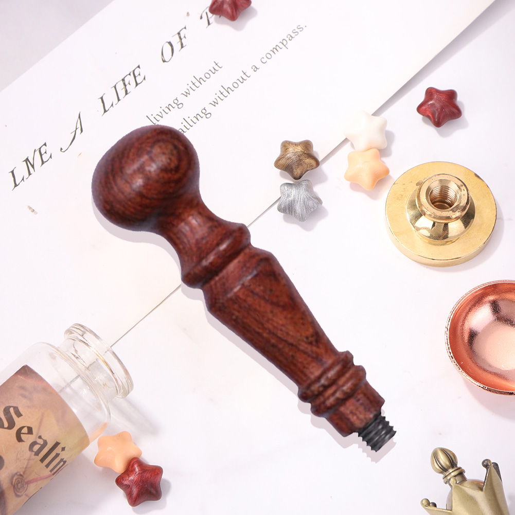 Antique Rose Wood Wooden Handle for Wedding Invitation Wax Seal Stamp ...