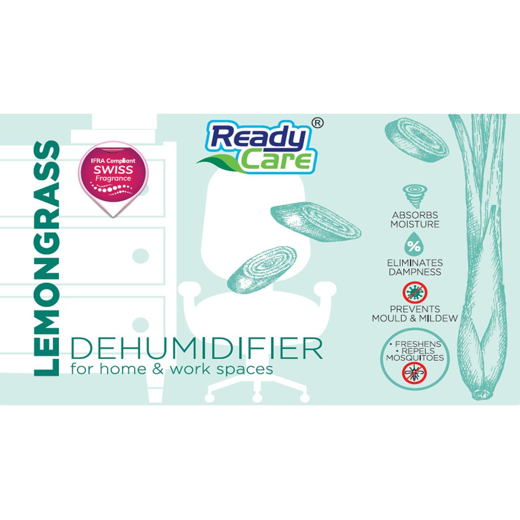 Readycare กล่องดูดความชื้น กลิ่นตะไคร้ ขนาด 800 มล. - yofee - ThaiPick