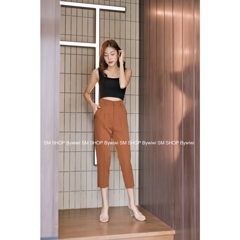 รุ่น Boy7 กางเกงทรงบอยชุด2 รุ่นBOY7 เอวสูง งานป้าย 7ส่วน ผ้าไอวี่หรือผ้าเปเป้ พร้อมส่ง | Lazada ...