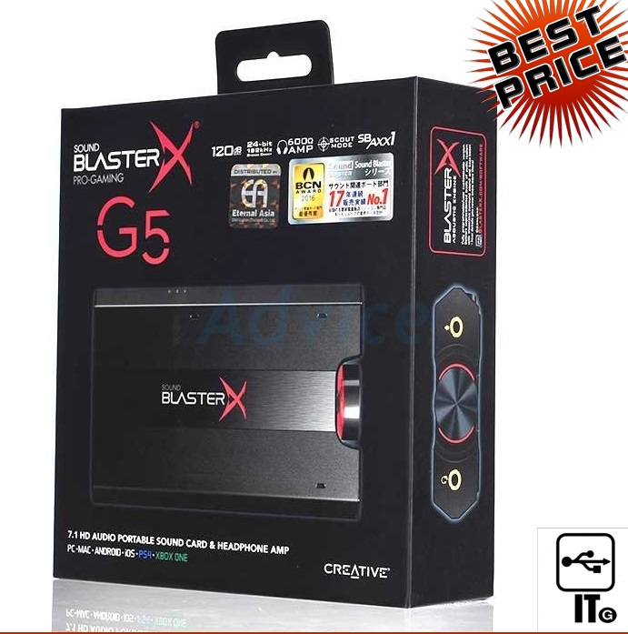SOUND CREATIVE BLASTER G5 ประกัน 1Y - ItGstudio - ThaiPick