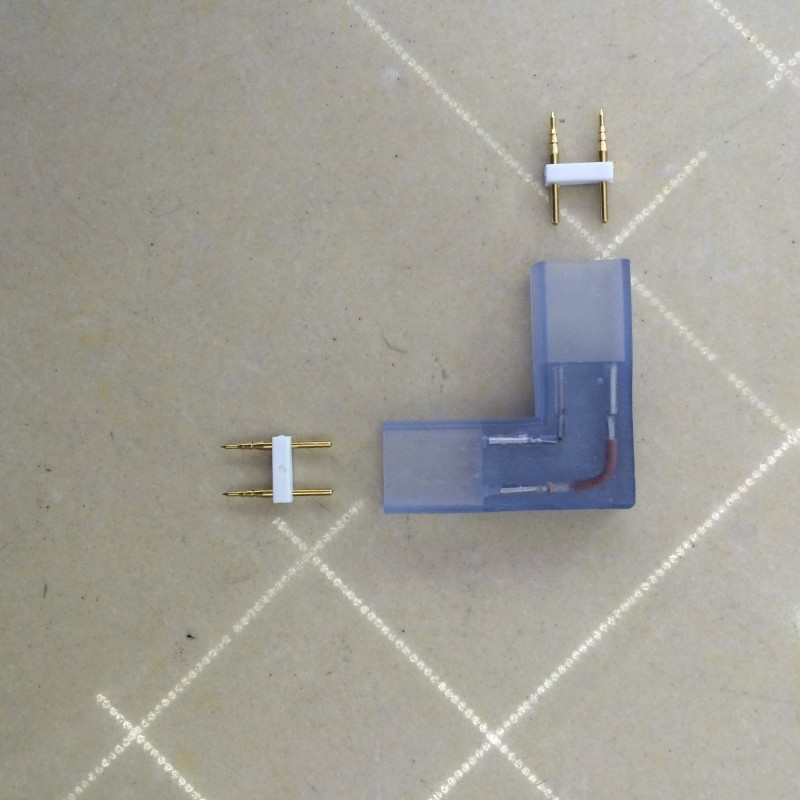 New 2 pin L T shape Corner connector plug With Copper needle for 110V ...
