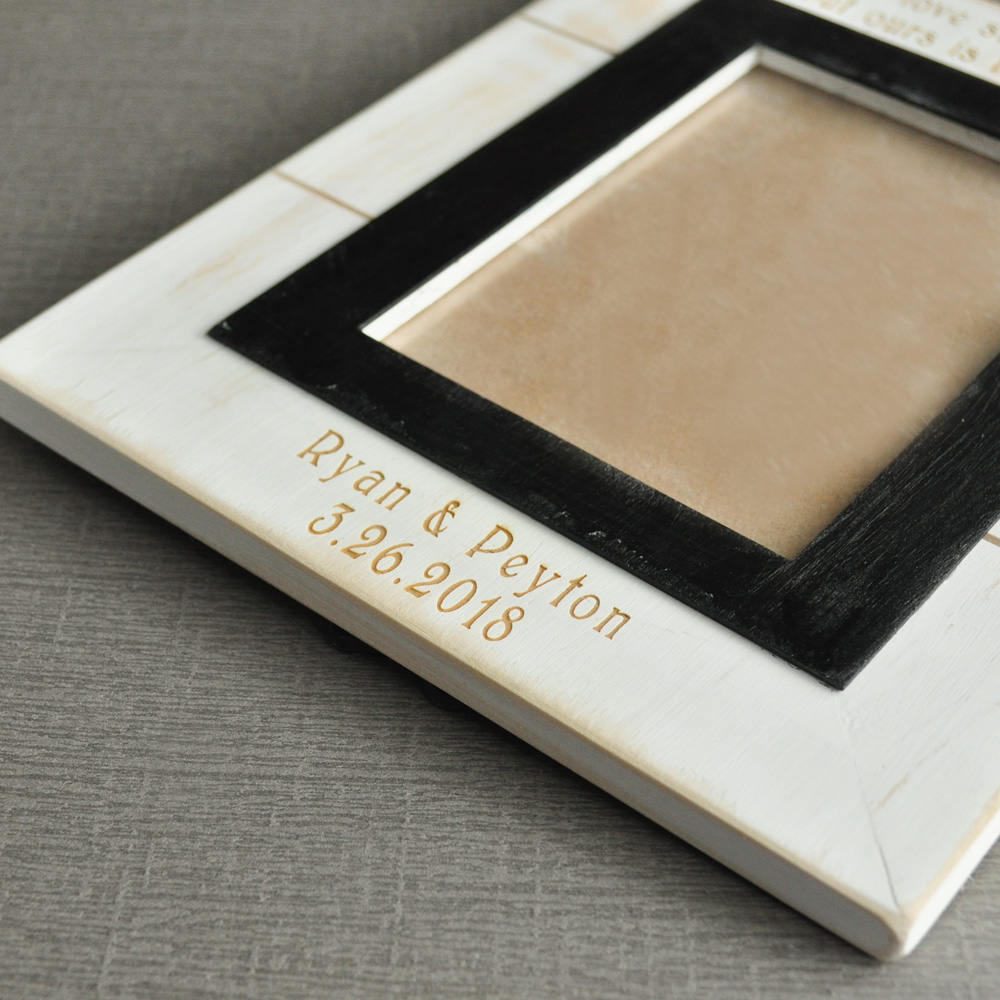 Vintage Wedding Photo frame, Custom Wooden Wedding Couple Pictures ...
