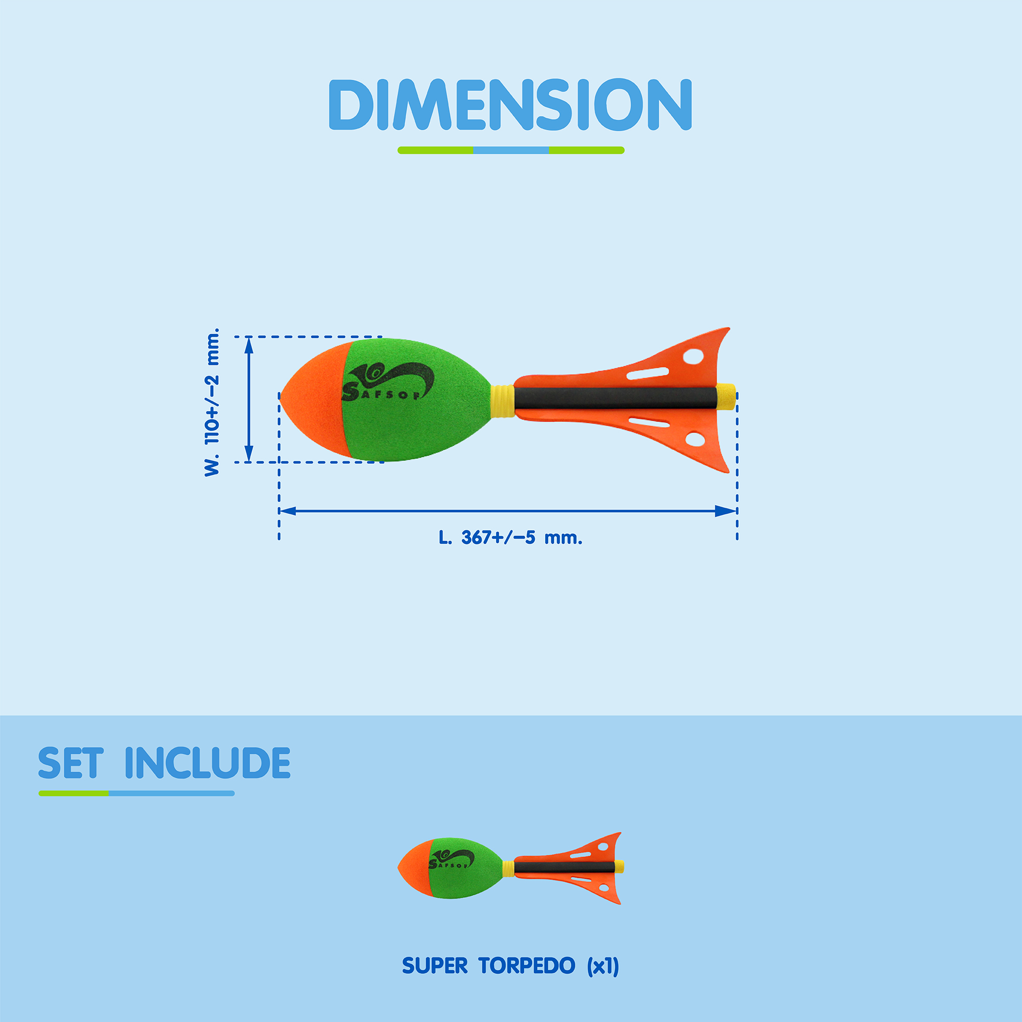 Safsof ของเล่นเด็ก ของเล่นรูปจรวด Super Torpedo ST-04W ส่งเสริมพัฒนาการ ...