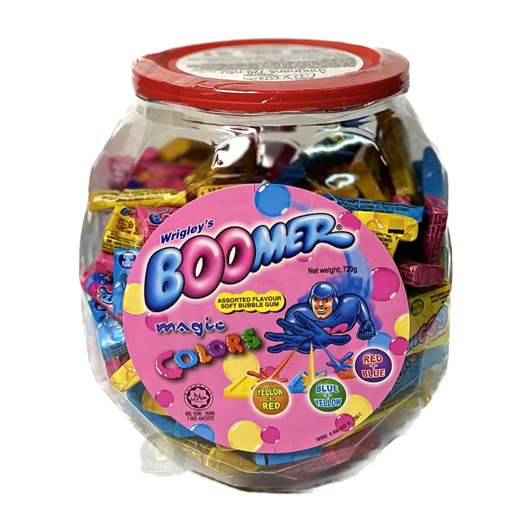 หมากฝรั่ง บูมเมอร์ BOOMER MAGIC COLOR ขนาดสุทธิ 730 กรัม บรรจุ 150 ชิ้น ...