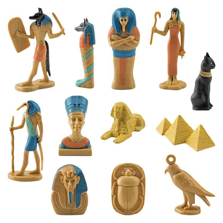 Egyptian Pyramid Model Kit Egypt Pyramid 12 Figurines 12.9 Inches High ...