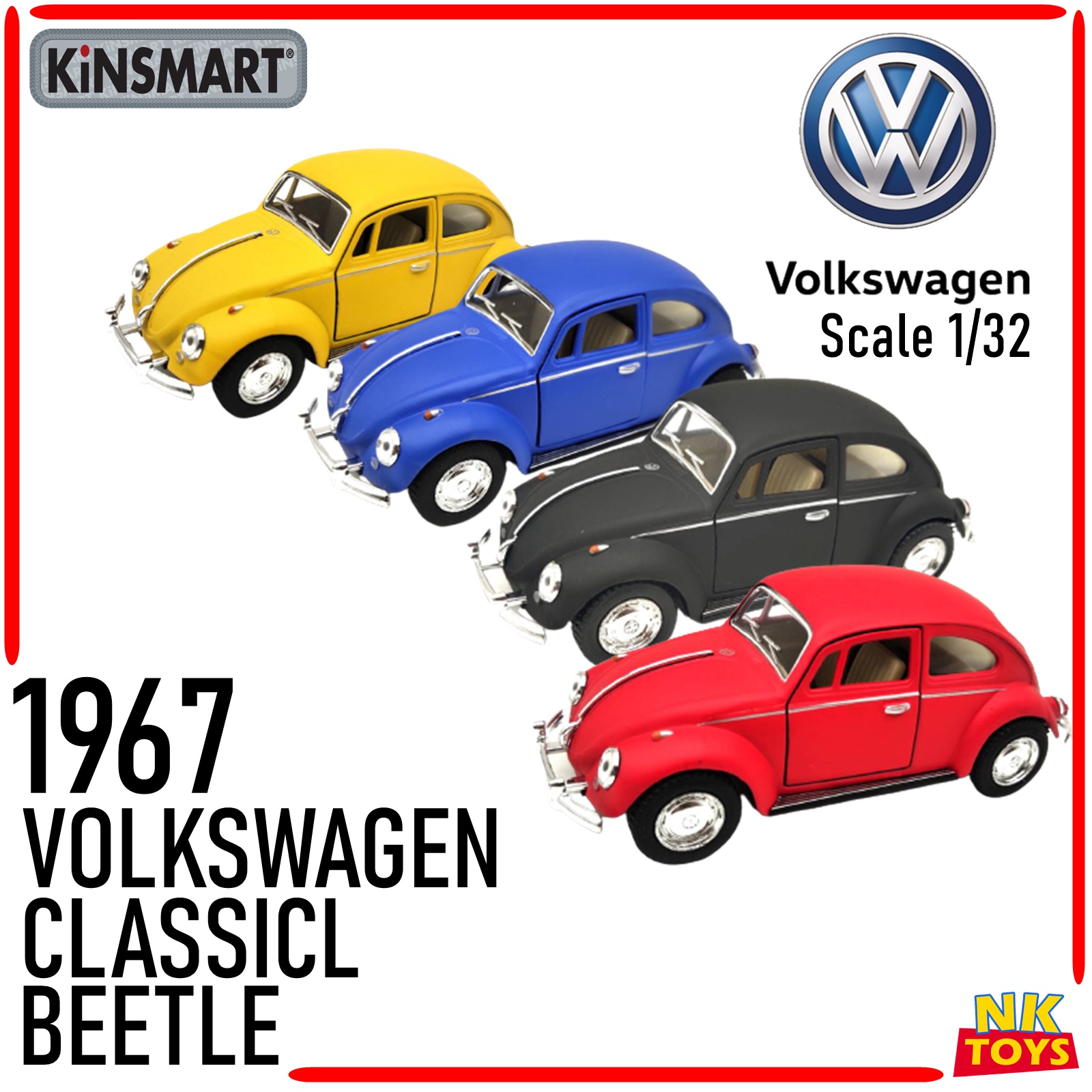 รถเหล็ก รถเต่า volkswagen beetle pull back scale 132 - วินนี่ ทอยส์ ...