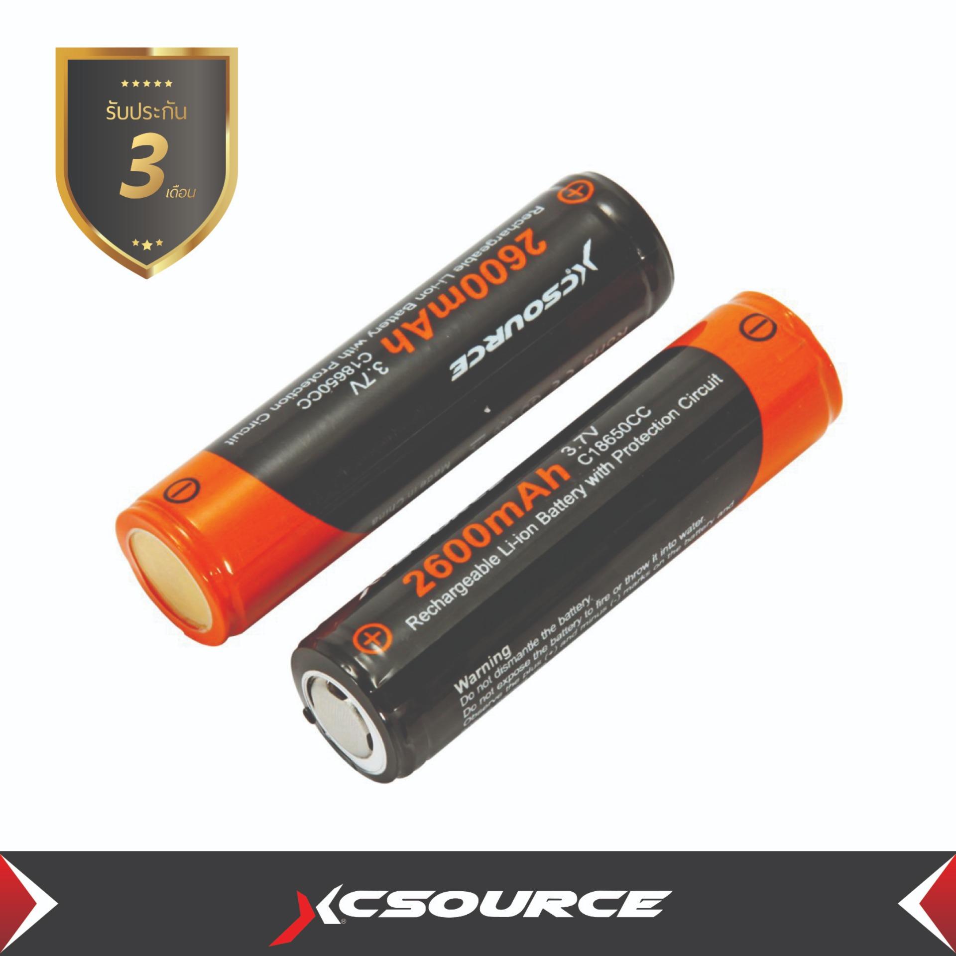 2x 3.7V 18650 XCSOURCE 2600mAh Li-ion Rechargeable Battery For ...