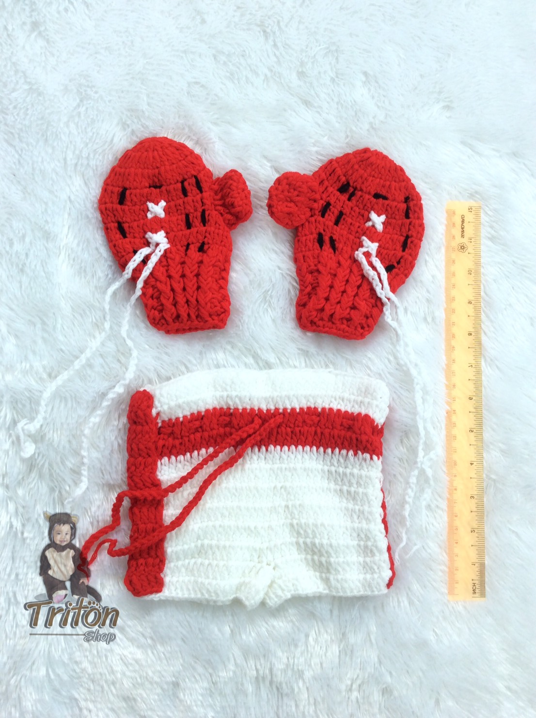 พร้อมส่ง!! ชุดแฟนซีเด็ก นักมวย 042 (Red-White Boxing) Baby Fancy By ...