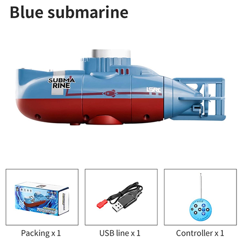 Mini RC Submarine Model Remote Control Boat Waterproof Diving Remote ...