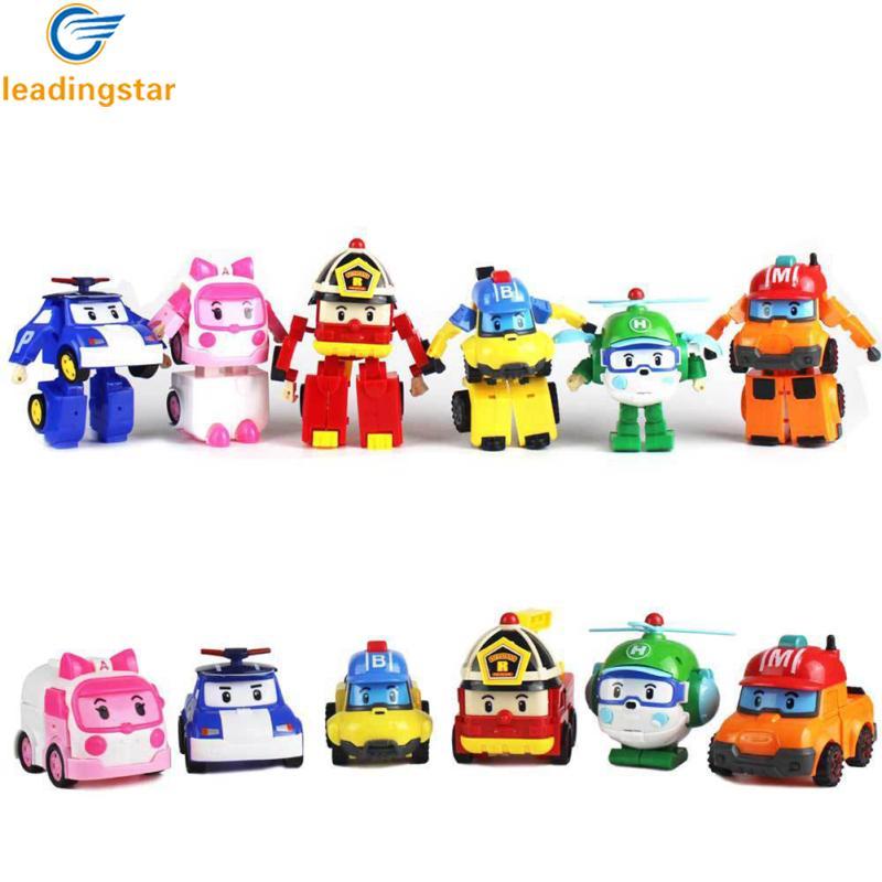 LEADINGSTAR 6 in 1 Korean Animation Cartoon Robocar Poli Transformation ...
