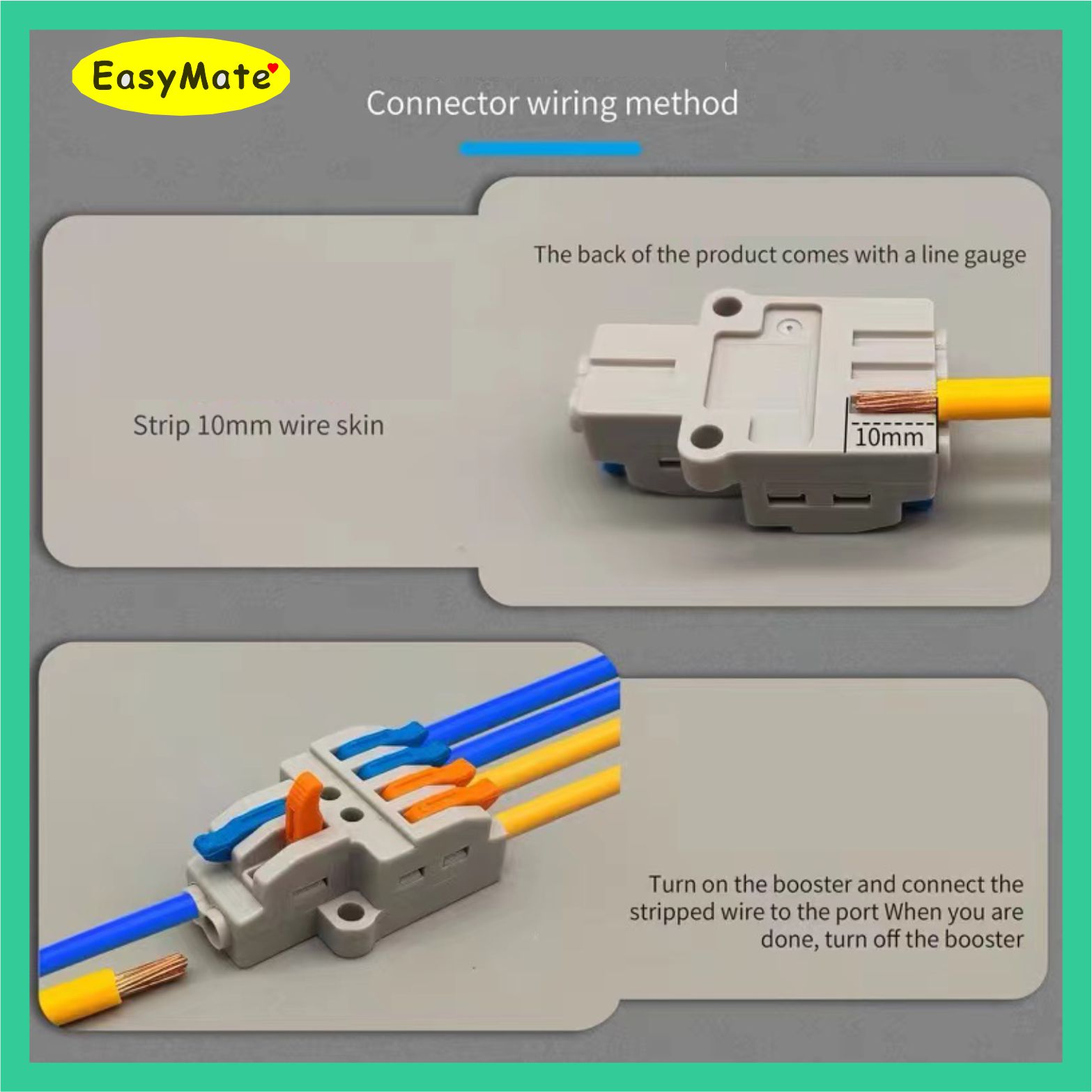 easymateเทอร์มินอลต่อสายไฟ ข้อต่อสายไฟ ตัวจั๊มสายไฟ ขั้วต่อสายไฟ เต๋า ...