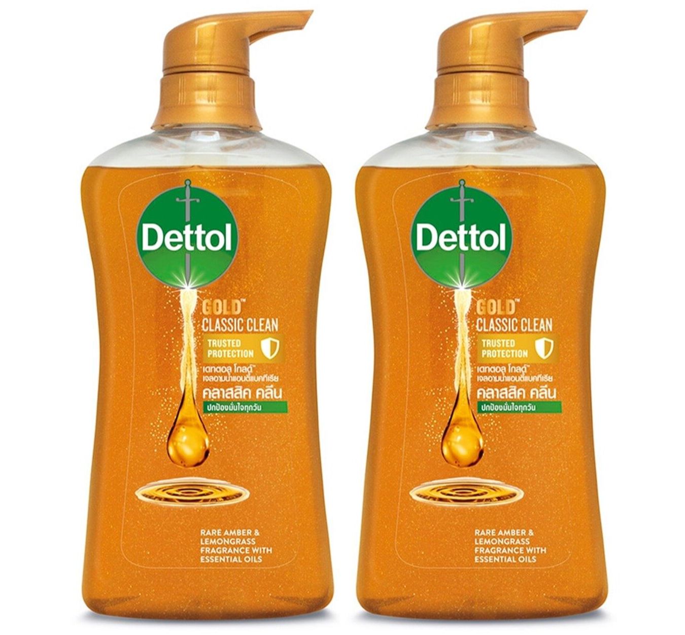 Dettol Gold Classic Clean Shower Gel ครีมอาบน้ำ เดทตอล โกลด์ คลาสสิค ...