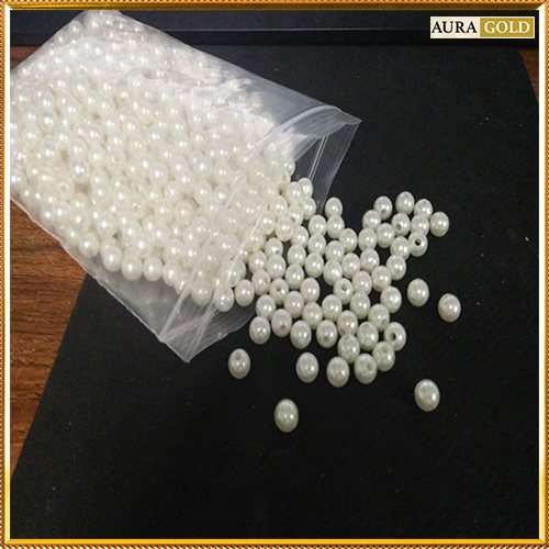ถูก ดี????ลูกปัดไข่มุกเทียมขนาด 8 มม.มุกราคาถูก/1แพค/รหัสAG4124/บรรจุ ...