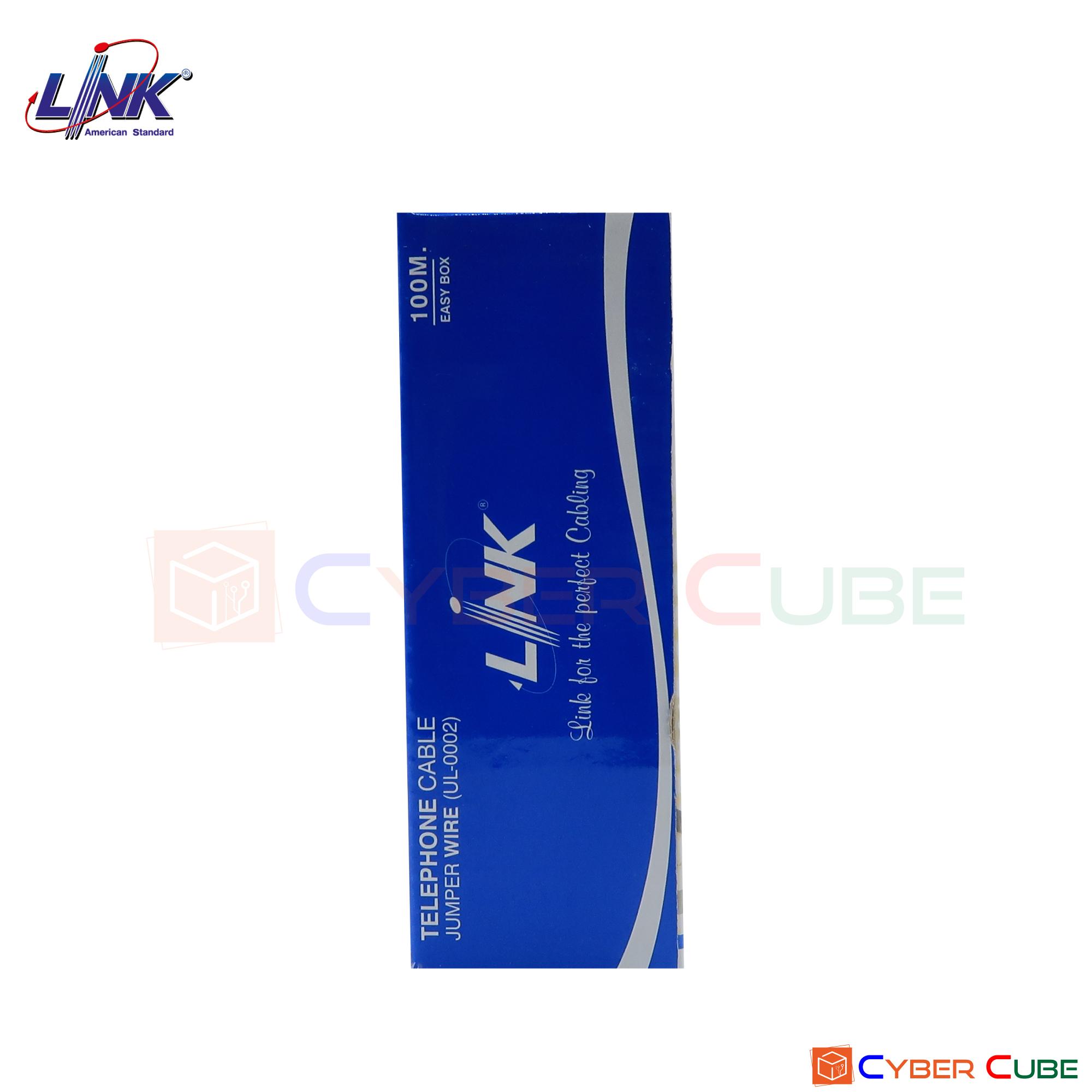 LINK UL-0002 Jumper Wire, White-Red (24 AWG) 2C Cable ( 100M/Easy Box ) / สายโทรศัพท์ ...