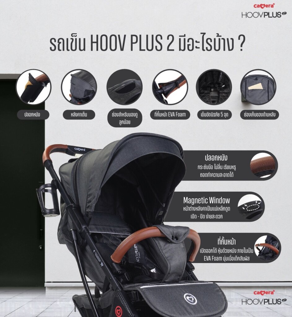 CAMERA NEW ARRIVAL รถเข็นเด็ก HOOV PLUS2 แถมฟรี มุ้งกันยุงและที่คลุมกัน ...