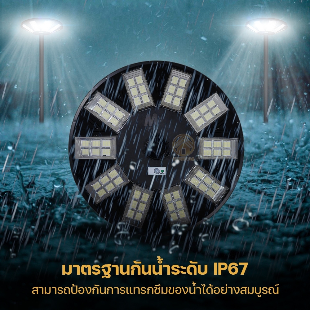 โคมไฟถนนโซล่าเซลล์ 200000W โคมถนน UFO โคมไฟถนน พลังงานแสงอาทิตย์ เปิด-ปิดอัตโนมัติ พร้อมรีโมท ...
