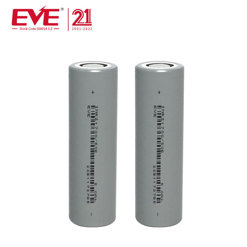 EVE ENERGY 21700 50E แบตเตอรี่ลิเธียมเซลล์ Li-Ion 5000Mah 3.6V ความจุ ...