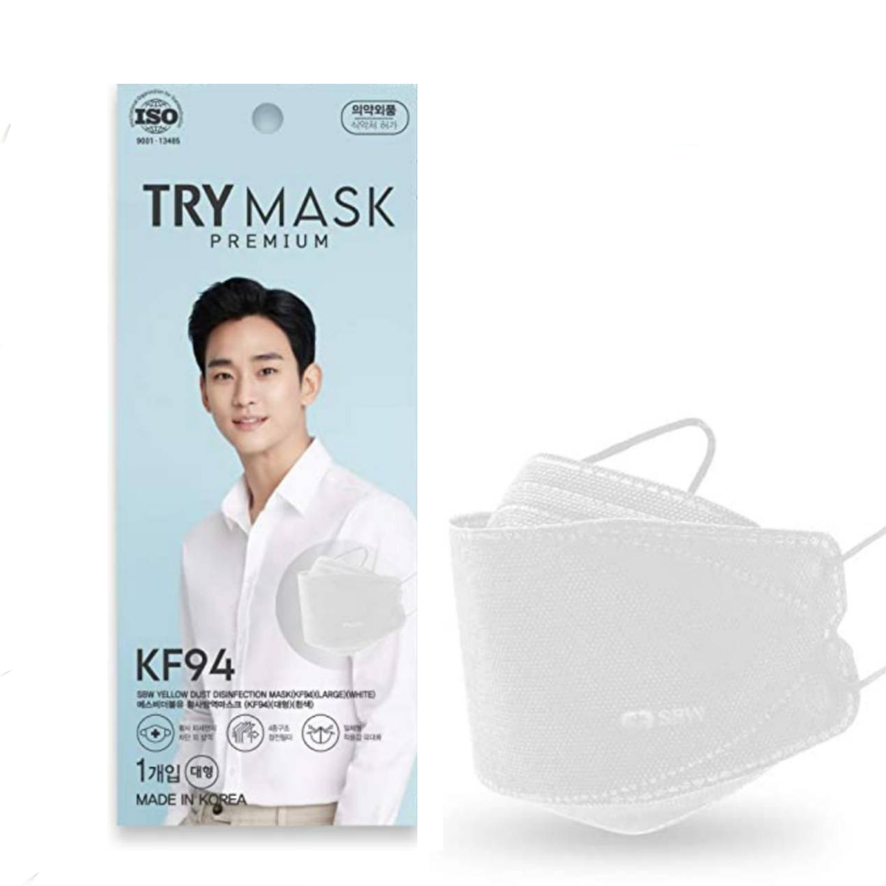 Try Mask Premium Yellow dust Disinfection Mask KF94 หน้ากากอนามัย 3D จากเกาหลี กรอง 4 ชั้น ...