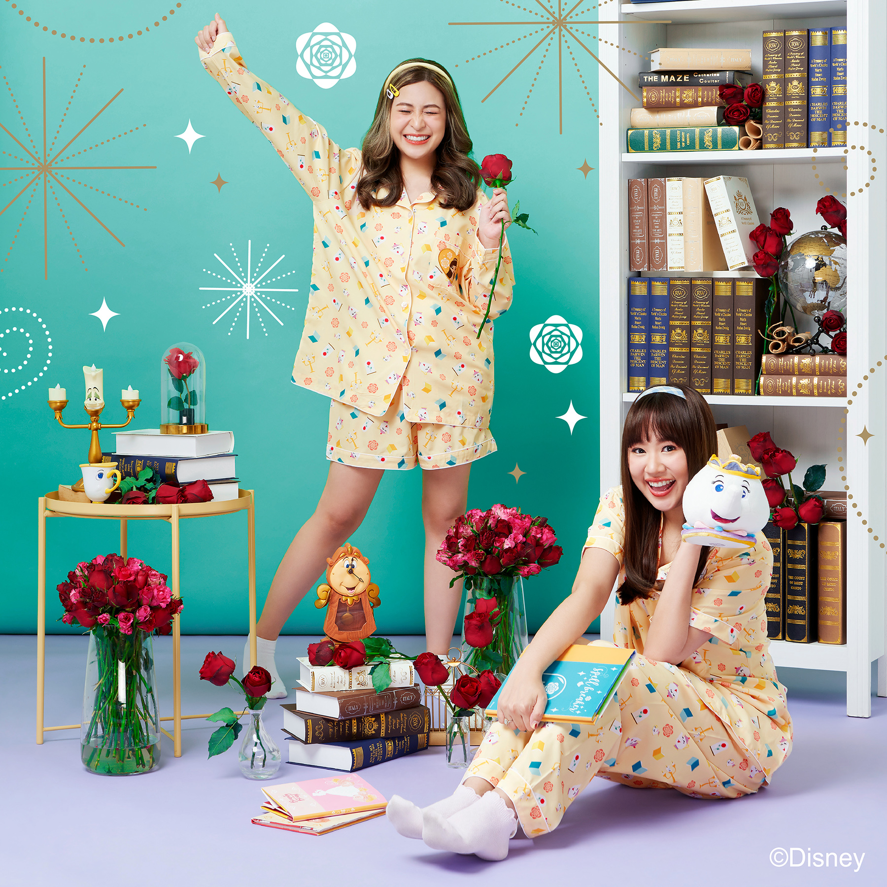 BOLD LIKE A ROSE Pyjamas เซ็ตชุดนอนคอปก DISNEY PRINCESS collection ...