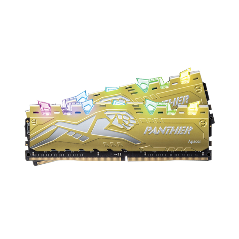 RAM DDR4(2666) 8GB(4GBX2) Apacer Panther Rage RGB Silver-Golden ...