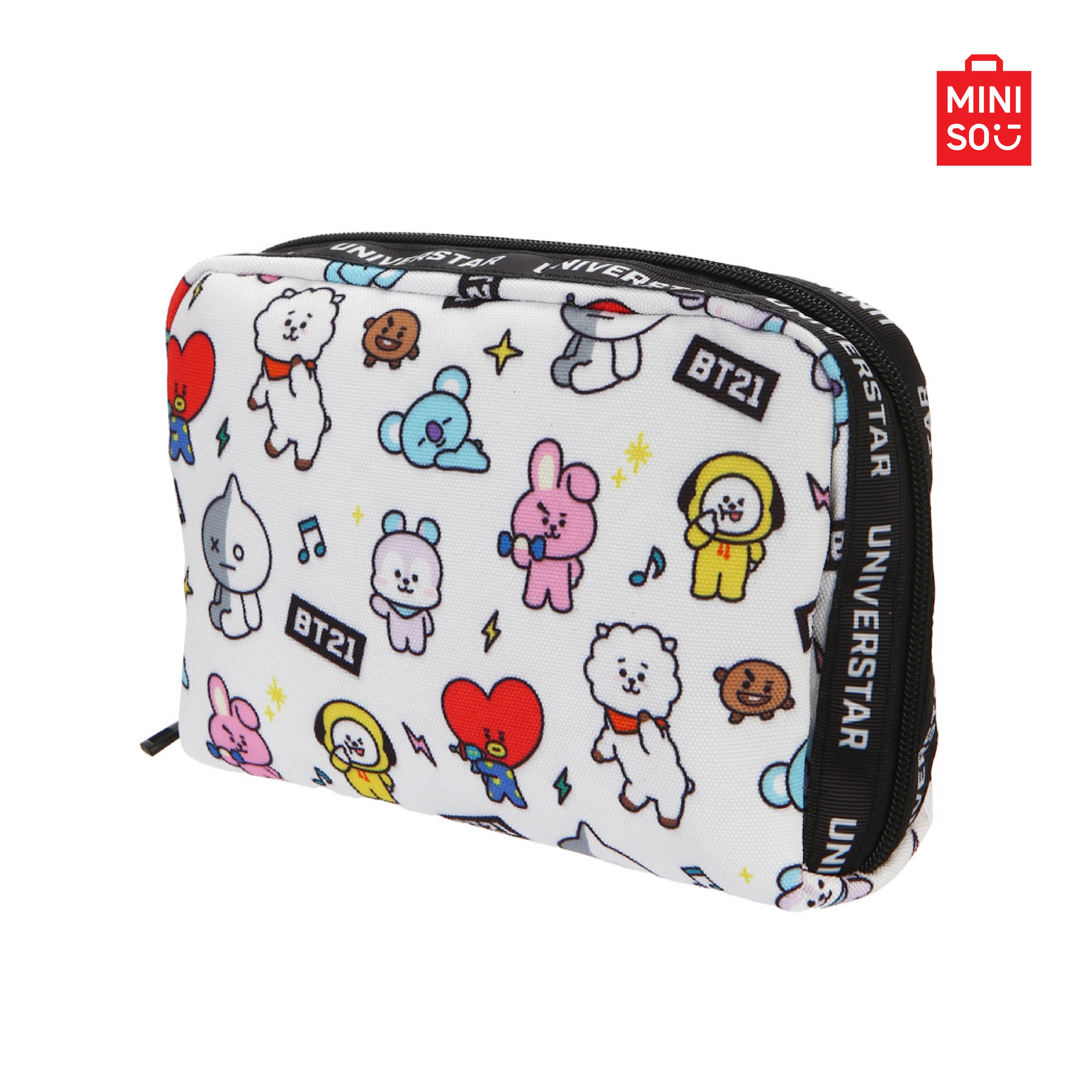 MINISO กระเป๋าเครื่องสำอาง ขนาดพกพา BT21 Collection - มินิโซ - ThaiPick