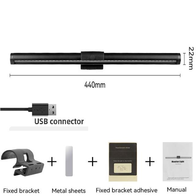 Eye-caring Led Desk Lamp Computer Monitor Light Bar PC USB Screenbar ...
