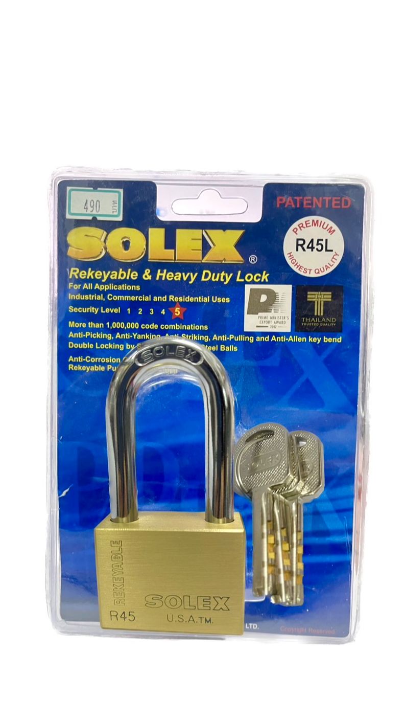 กุญแจ SOLEX R-PREMIUM 35mm คอยาว (ระบบลูกปืน) | Lazada.co.th