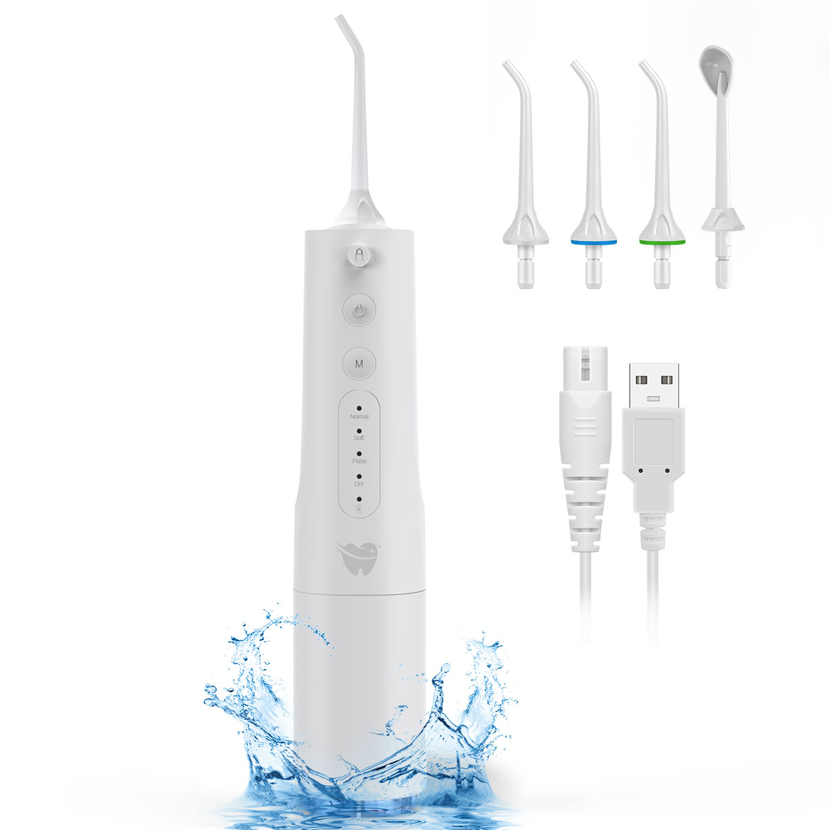 2022 Water Flosser Cordless Dental Oral Irrigator 360ml Portable Water ...