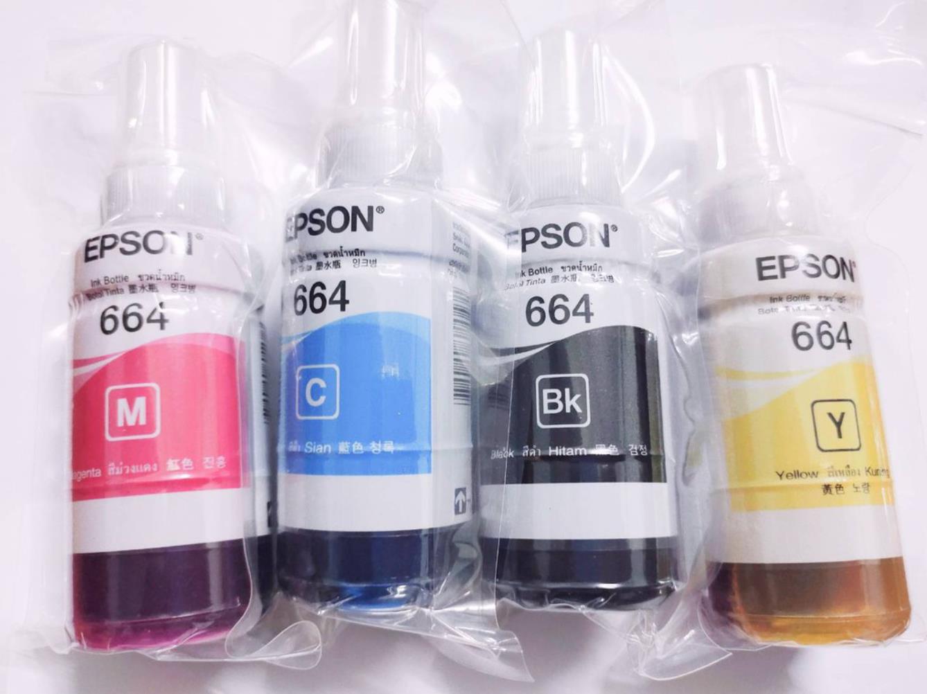 หมึกเติมของแท้ Epson รุ่น 664 T664 L100 L120 L200 L210 L220 L360 L365 ...