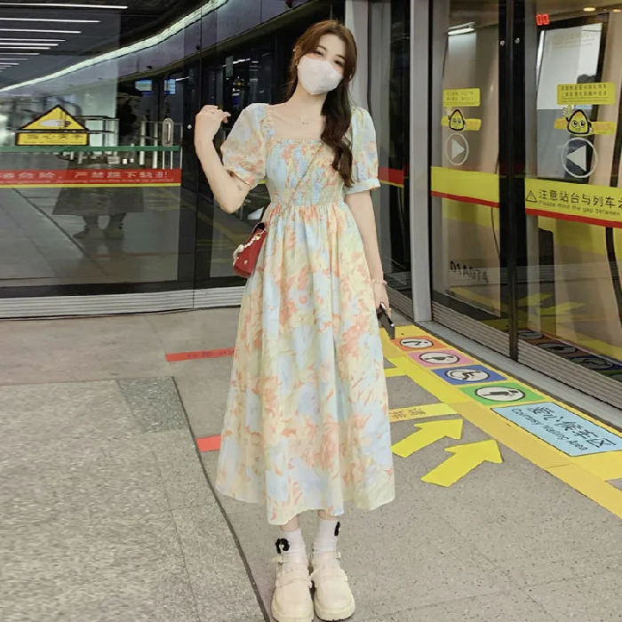 Zeus Trendy เดรส เดรสลูกคุณหนู ชีฟอง สไตล์เกาหลี 23010709 | Lazada.co.th