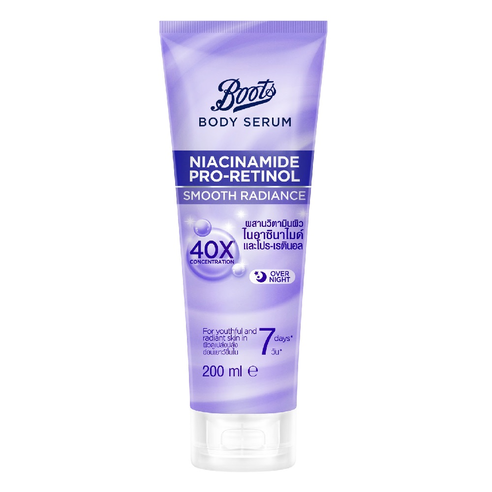 Boots Body Serum Niacinamide Pro-Retinol Smooth Radiance 200Ml บู๊ทส์ ...