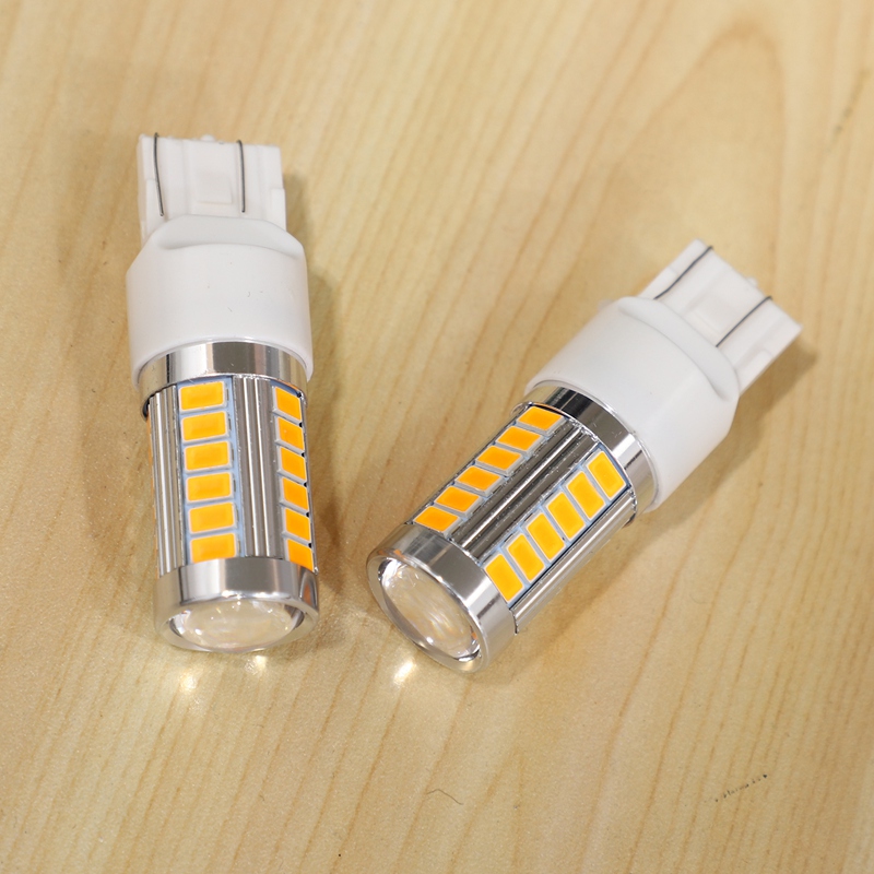 7443 T20 Led Bulbs Amber Yellow 900 Lumens Super Bright Turn Signals ...
