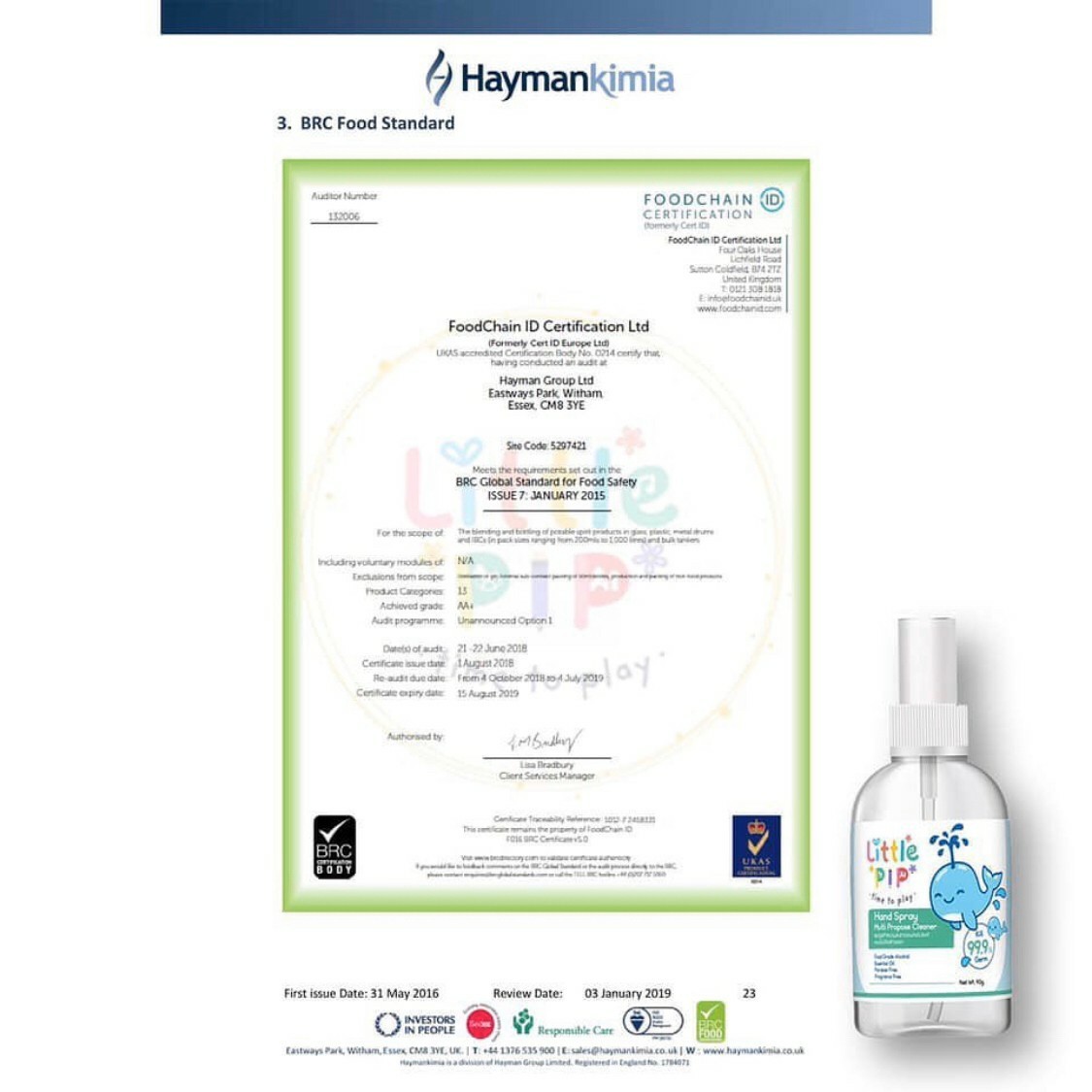 Little Pip Spray ลิตเติ้ลปิ๊บ สเปรย์ ทำลายแบคทีเรีย แอลกอฮอล์ 75% เด็ก ...