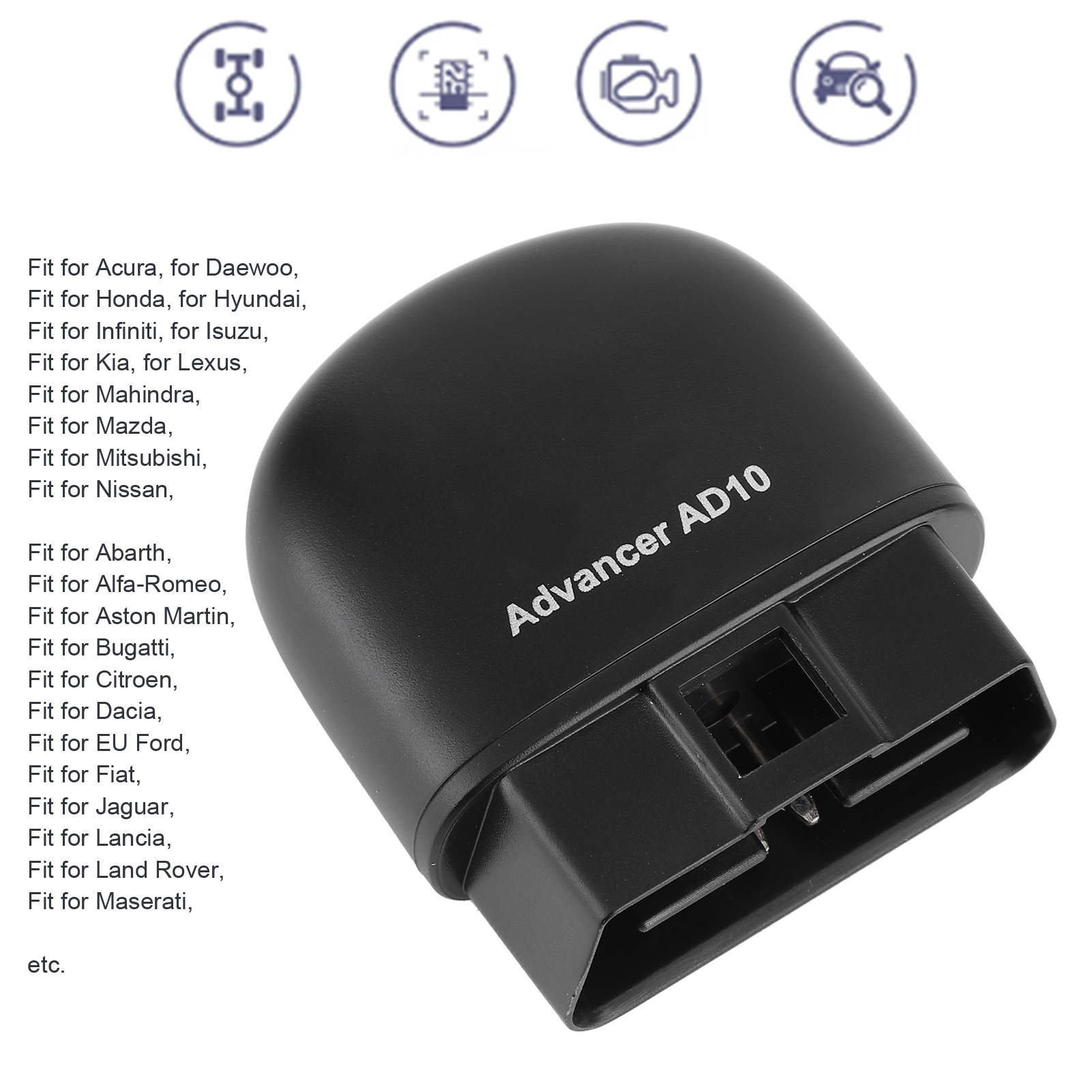 XTOOL AD10บลูทูธOBD2รหัสอ่านอัตโนมัติวินิจฉัยสแกนเนอร์ที่มีฟังก์ชั่นHUD ...