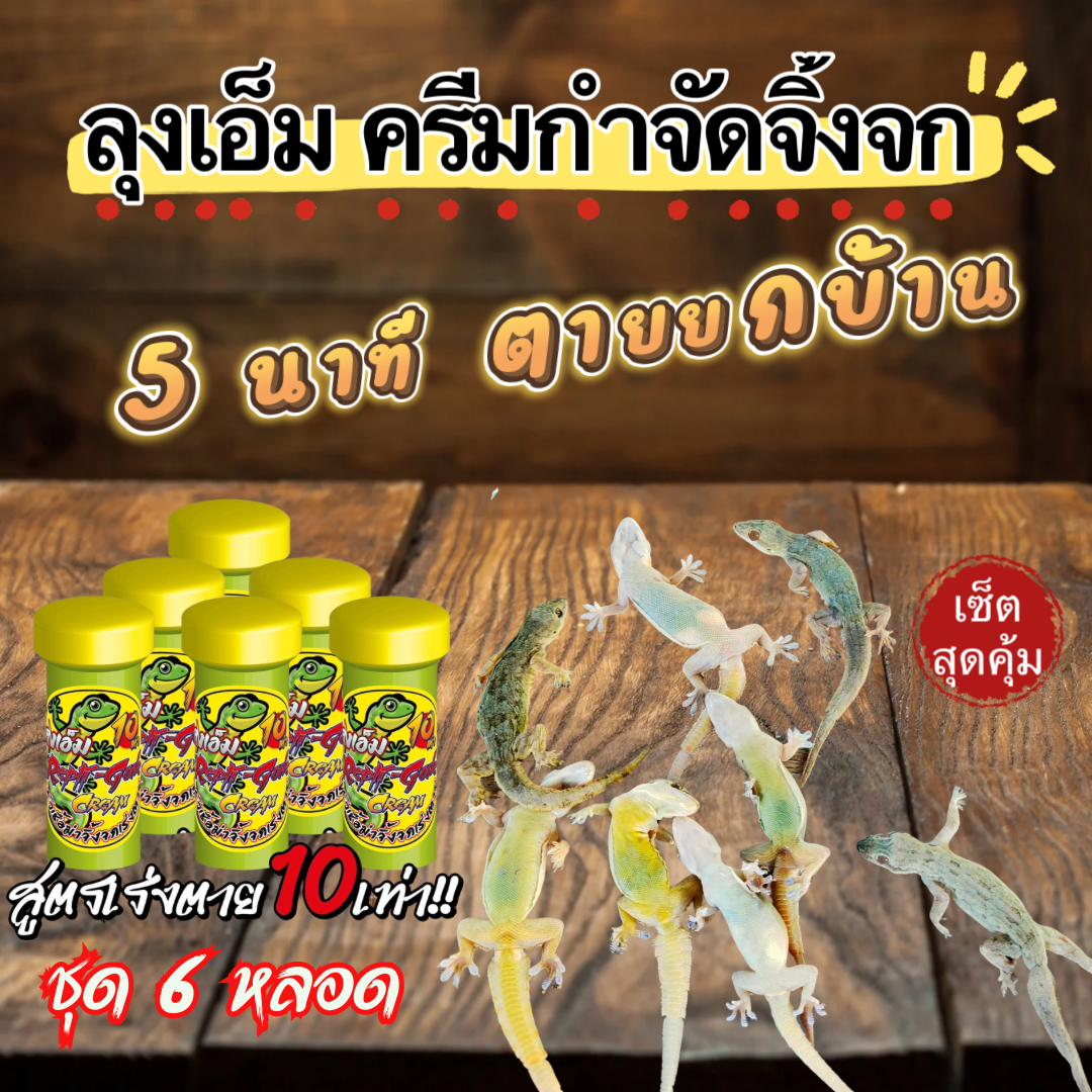 หัวเชื้อกำจัดจิ้งจกเร่งตาย 10เท่าแบบครีม ใช้กำจัดจิ้งจก ตุ๊กแก ไล่ ...