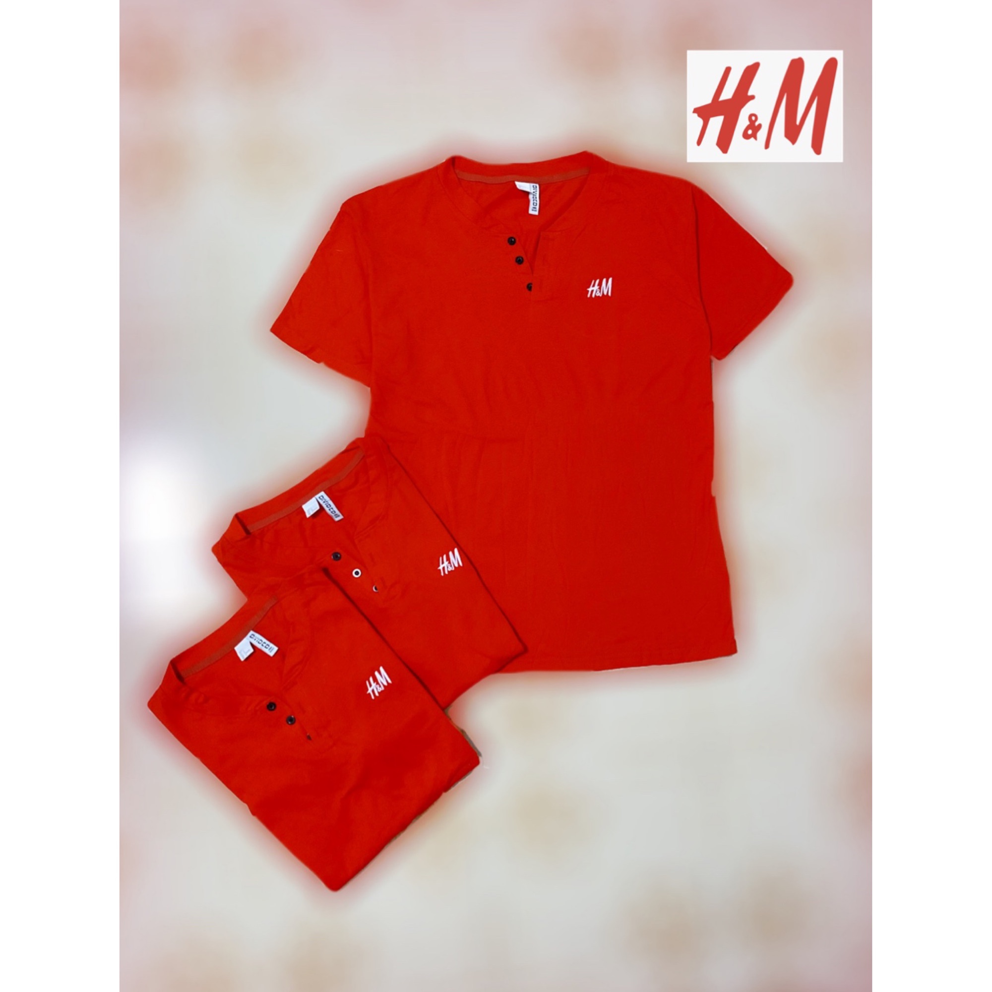 เสื้อยืดคอกระดุม HM เสื้อยืดคุณภาพดีใส่สบาย | Lazada.co.th