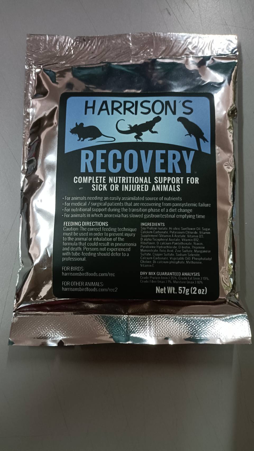 RECOVERY FORMULA อาหารนก ฟื้นฟูสุขภาพ 57 กรัม | Lazada.co.th