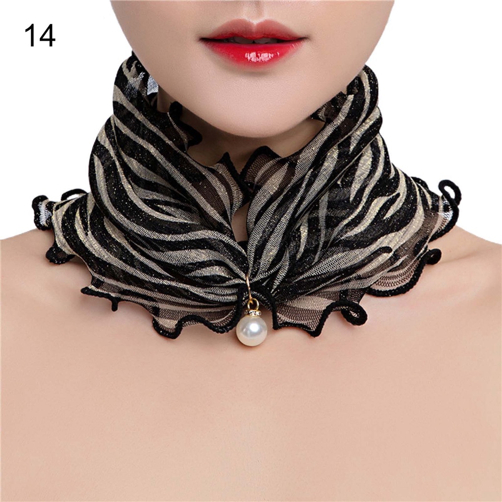 Erin ผ้าพันคอจี้ดอกไม้ประดับมุกเทียมสําหรับผู้หญิง | Lazada.co.th