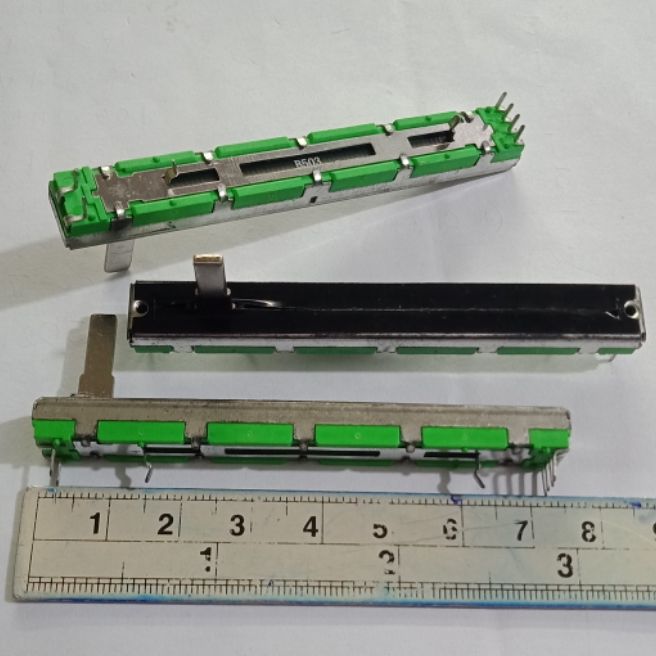 B50K 6ขา B503 50KB 4-2ขา วอลลุ่มสไลต์ ตัวยาว7.5CM (แพ็ค1ตัว) VRสไลต์ สี ...