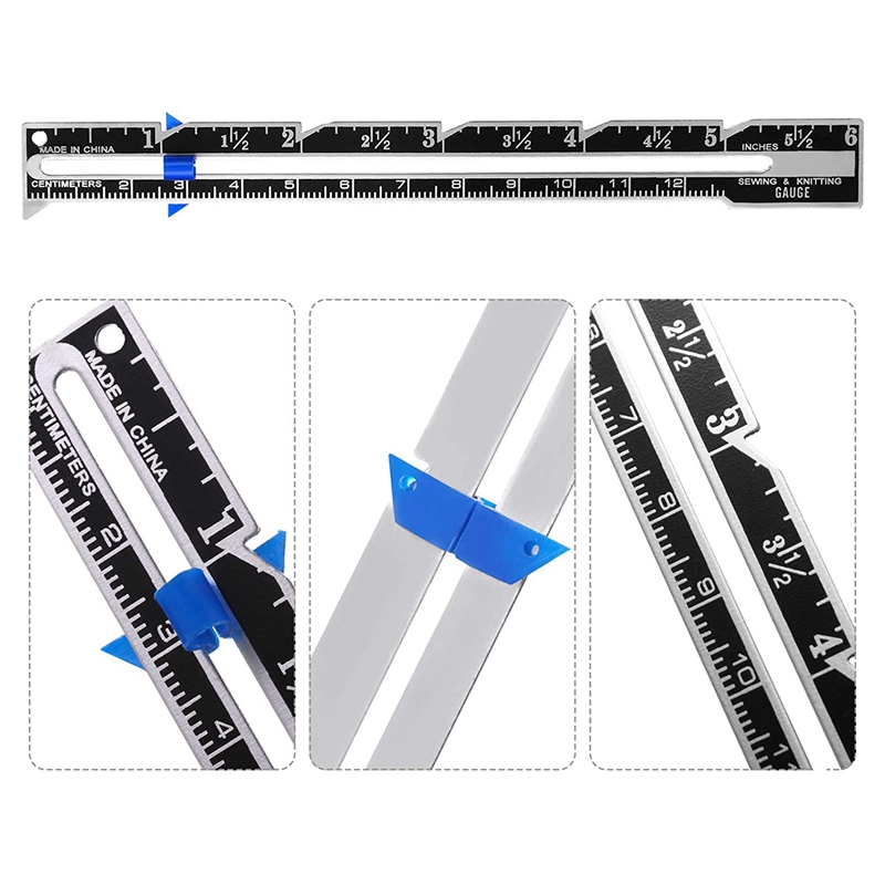 4 Pcs Sliding Gauge Measuring Sewing Tool, 5-In-1 Sliding Gauge ...