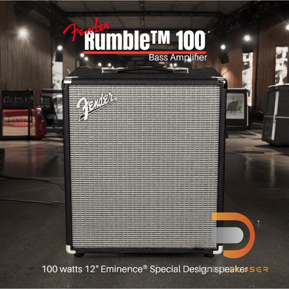 Fender RUMBLE 100 1x12 100Wแอมป์เบสที่ได้รับความนิยมสูงสุด แนวเสียงที่ ...