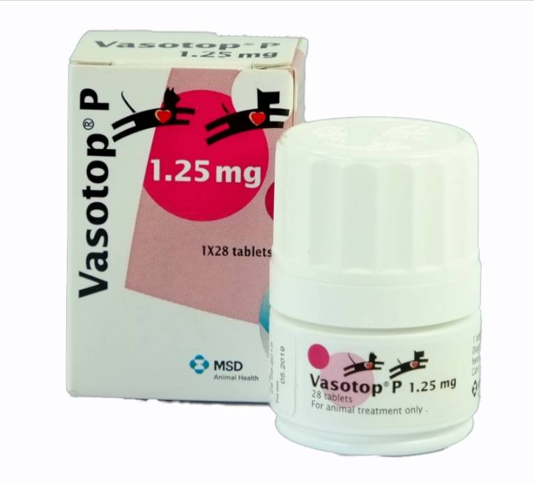 VASOTOP 1.25mg. 28เม็ด สำหรับ สัตว์ เลี้ยง exp.08/2023 - พิไล เซ็นเตอร์ ...