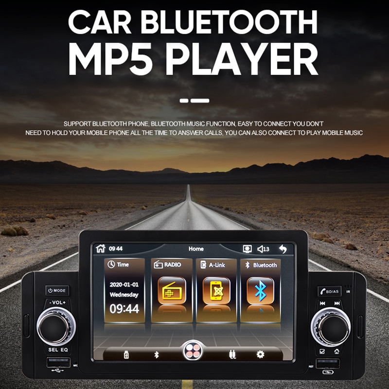 1 Din Car Radio Stereo 5 Inch Multimedia IPS Touchscreen MP5 Player ...