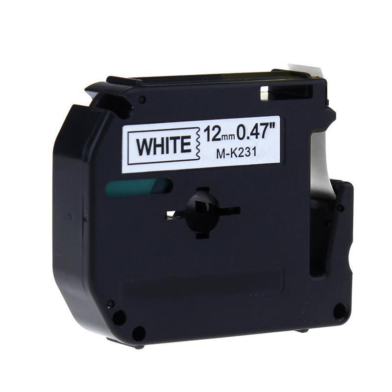 1 ชิ้น MK231 เปลี่ยน Brother label เทปสีดำบนสีขาว 12 มม - ร้านจำหน่าย ...