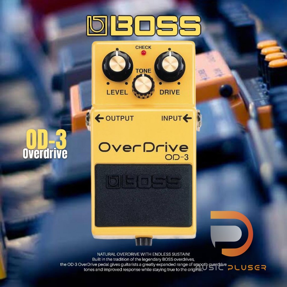 Boss OD-3 OverDrive เอฟเฟ็คกีต้าร์เสียงแตกแบบอุ่นๆ ปรับย่านความถี่ได้ ...