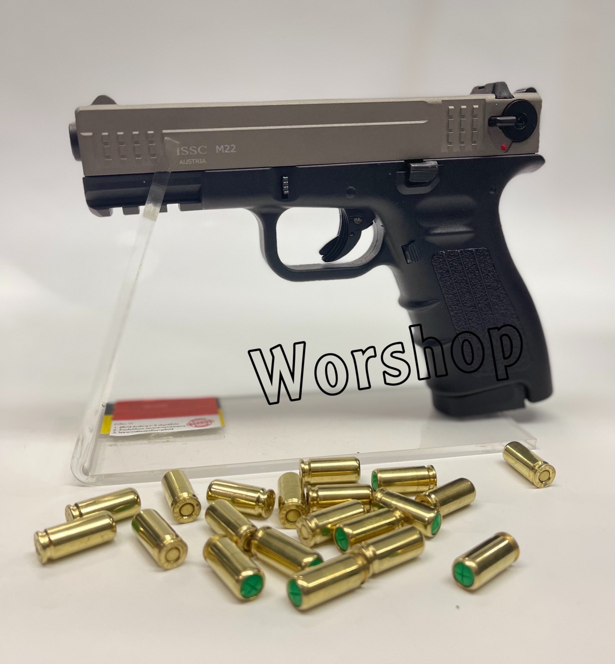 Blank ISSC M22 สีเทาดำ 9mm P.A.K. เหมาะสำหรับใช้ประกอบเสียงเอฟเฟค สะสม ...